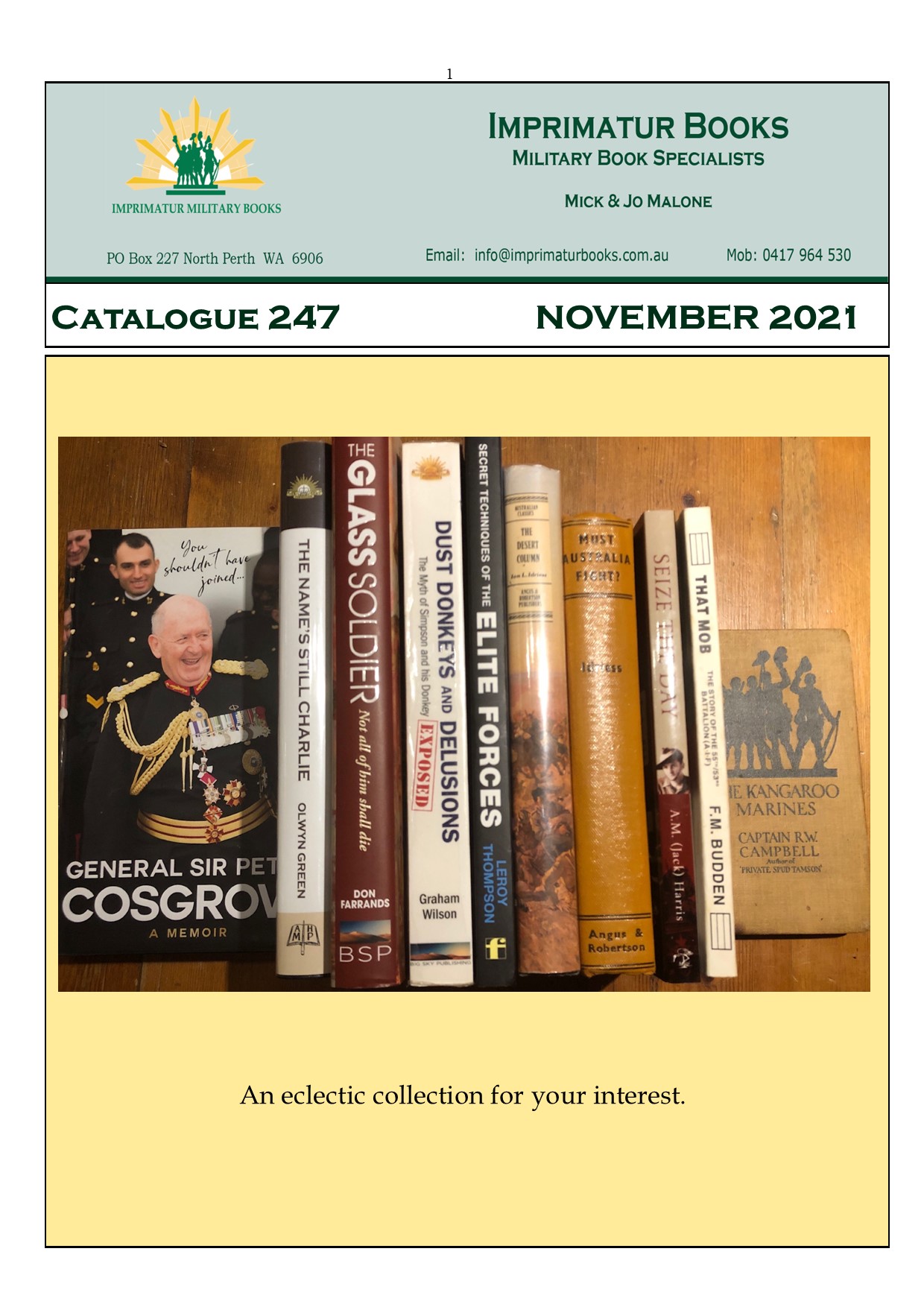 November Catalogue #247 - Imprimatur Books