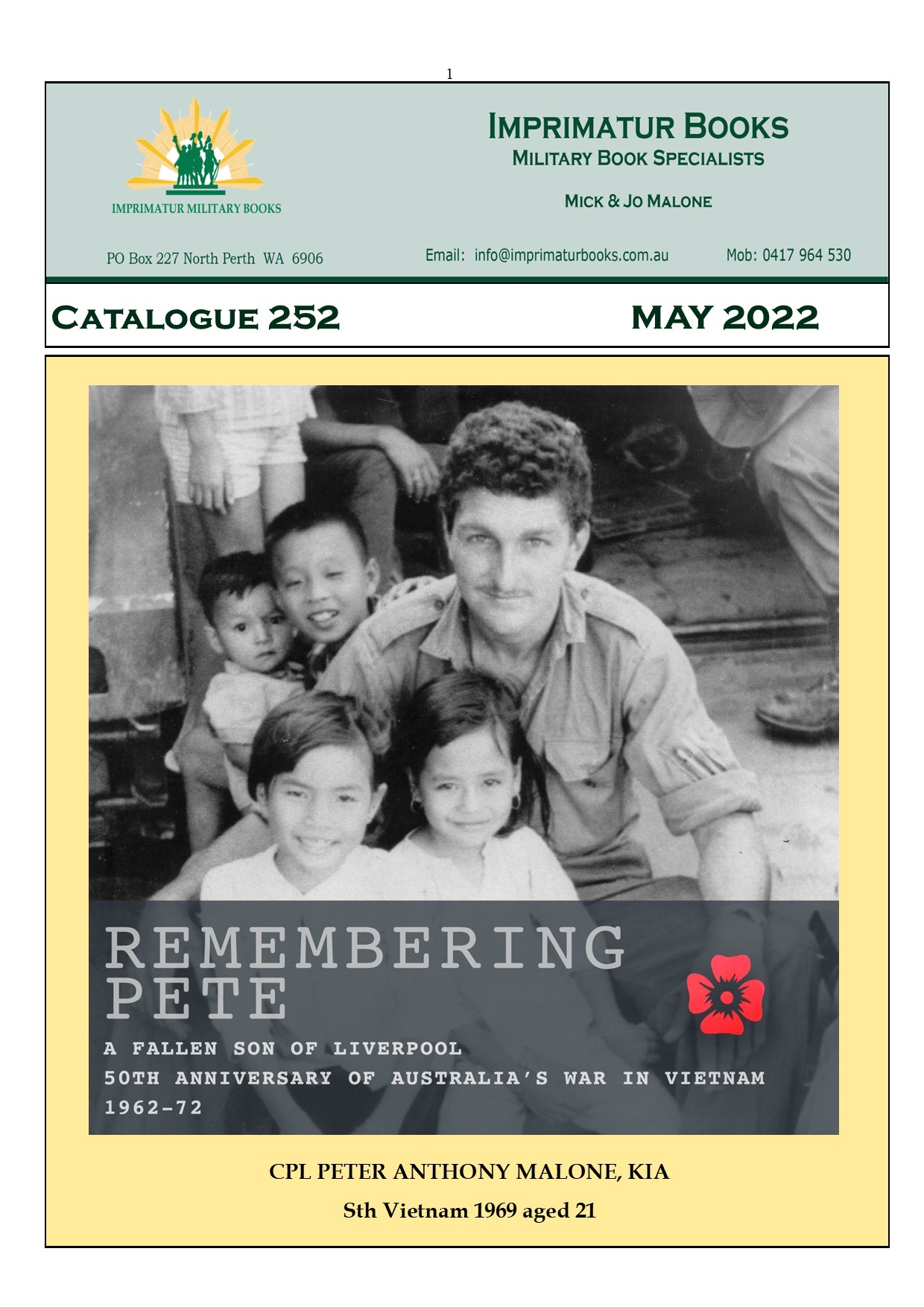 Catalogue #252 - Imprimatur Books